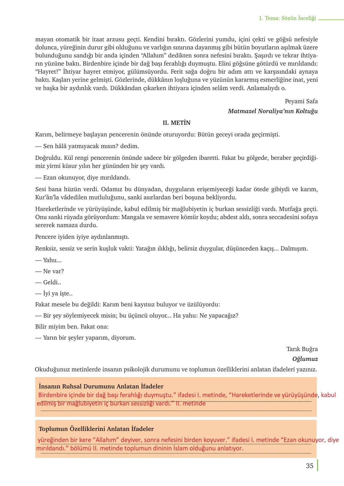 9. Sınıf Meb Yayınları Edebiyat Ders Kitabı Sayfa 35 Cevapları – Cevap Kontrol