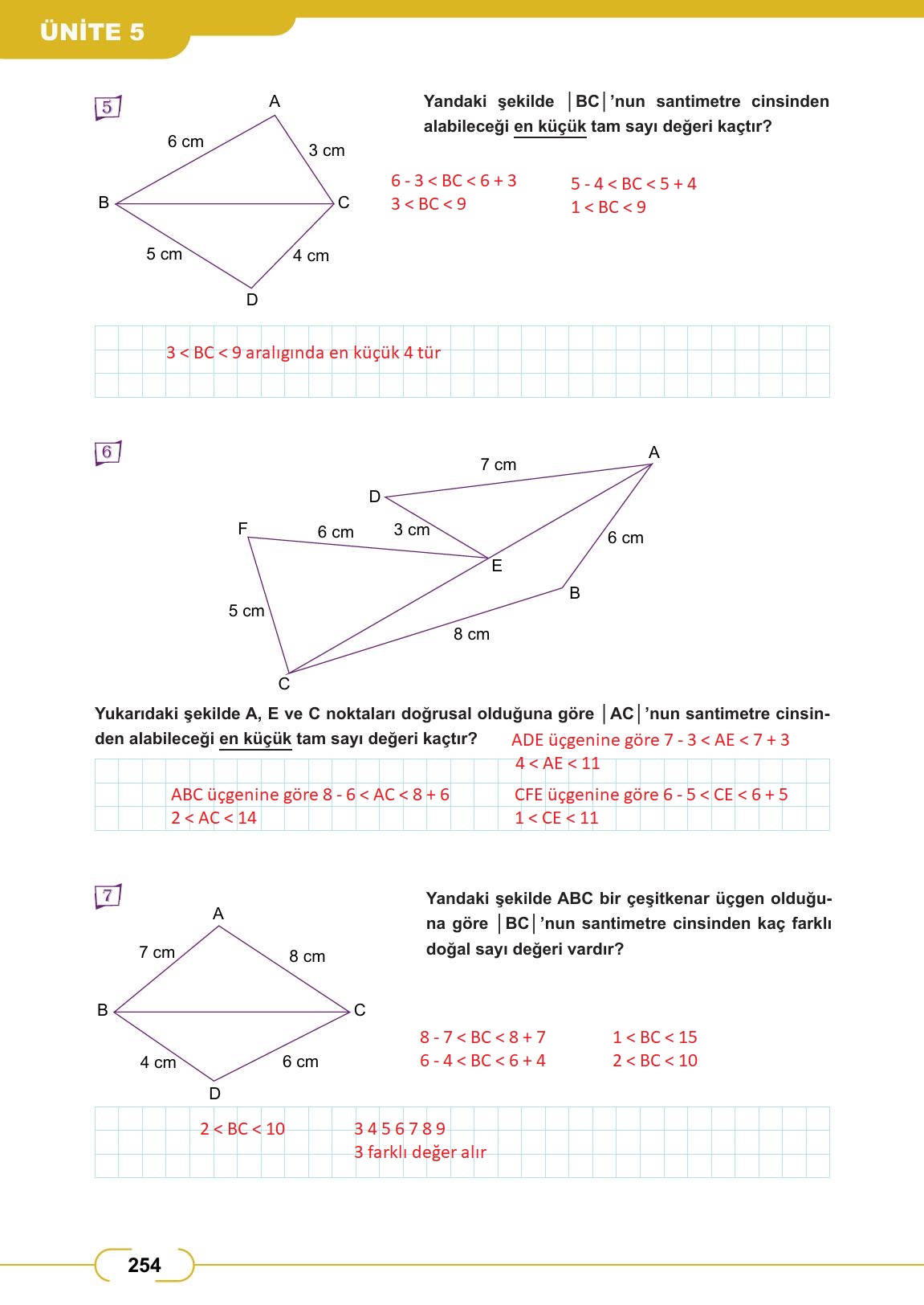 8. Sınıf Meb Yayınları Matematik Ders Kitabı Sayfa 254 Cevapları – Cevap Kontrol